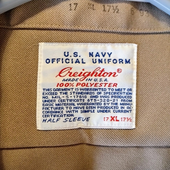 Creighton | Shirts | Euc Vintage 97s Us Navy Uniform Shirt | Poshmark